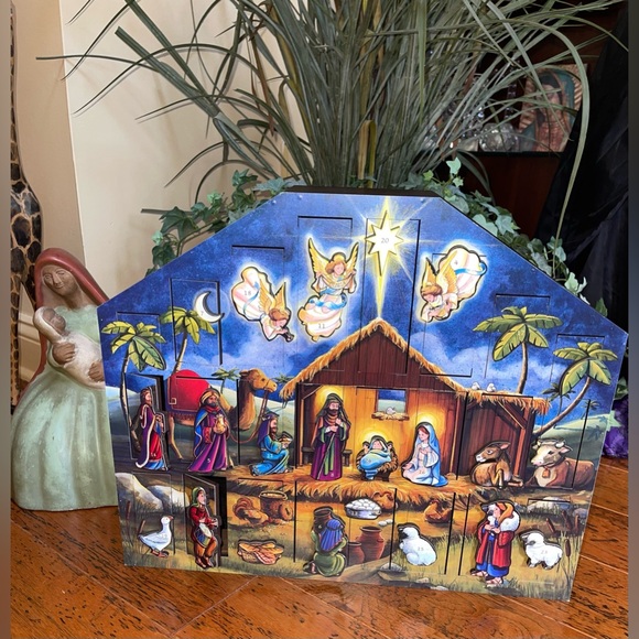 Holiday | Vintage Byers Choice Advent Calendar Nativity Advent Calendar ...